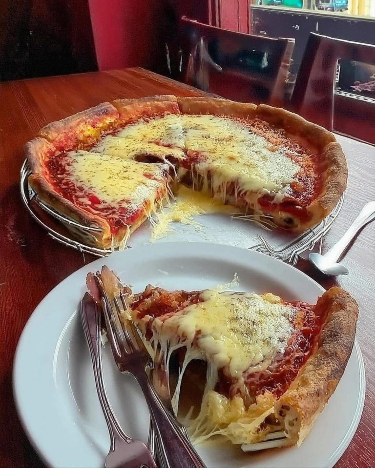 Cheesy Deep-Dish Pizza Recipe – Food Recipes