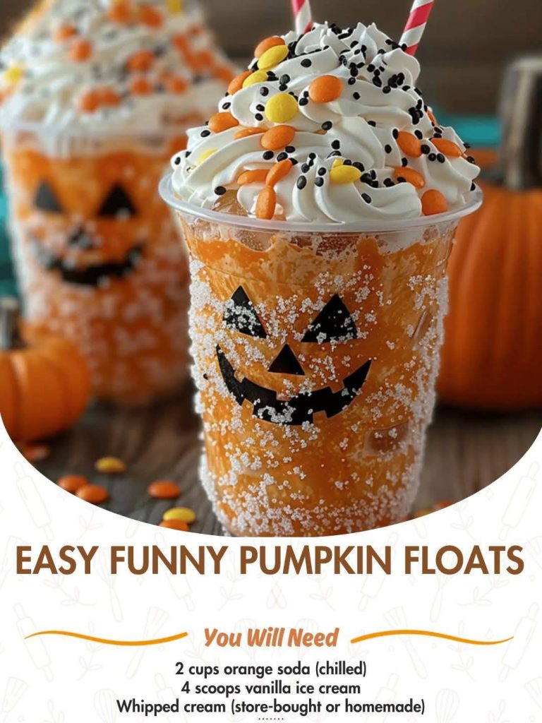 Easy Funny Pumpkin Floats – Food Recipes