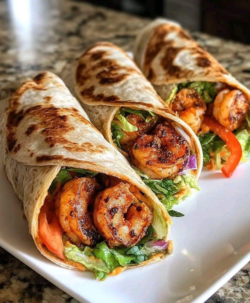 Spicy Shrimp Wraps with Creamy Chipotle Sauce – Food Recipes
