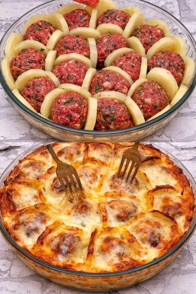 French-Style Potato & Meatball Gratin – Food Recipes